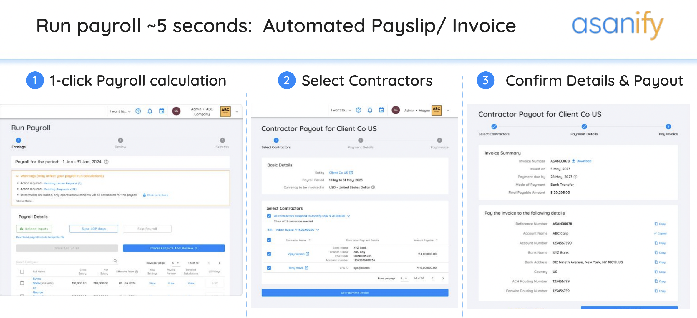 Contractor Management Software | Automated Payroll | Asanify